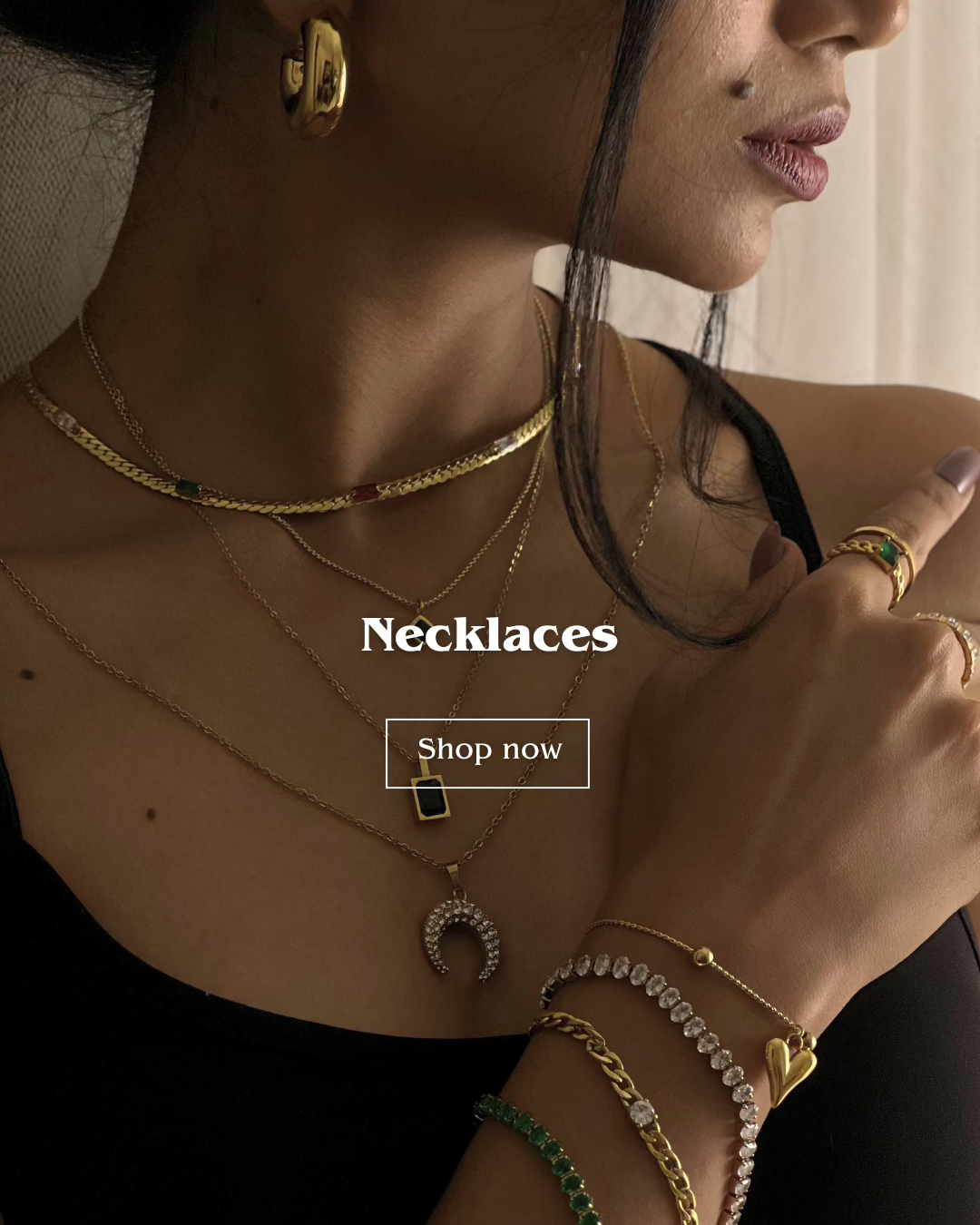 Women's 18k Gold Plated Necklaces – The Pink Trinkets